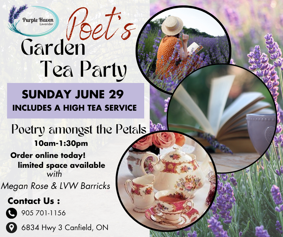 Poet's Garden Tea Party Words in Bloom - Poetry Amongst the Lavender B ...